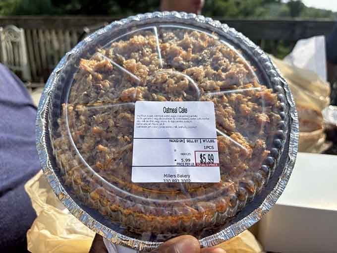 Miller's Bakery oatmeal cake: the kind of humble, crumbly dessert that quietly steals the whole show.