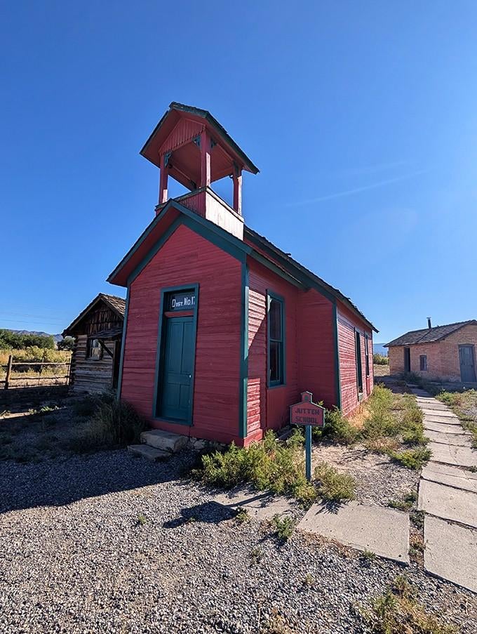 This one-room schoolhouse makes modern classrooms look like luxury resorts, complete with actual heating and comfortable seating.