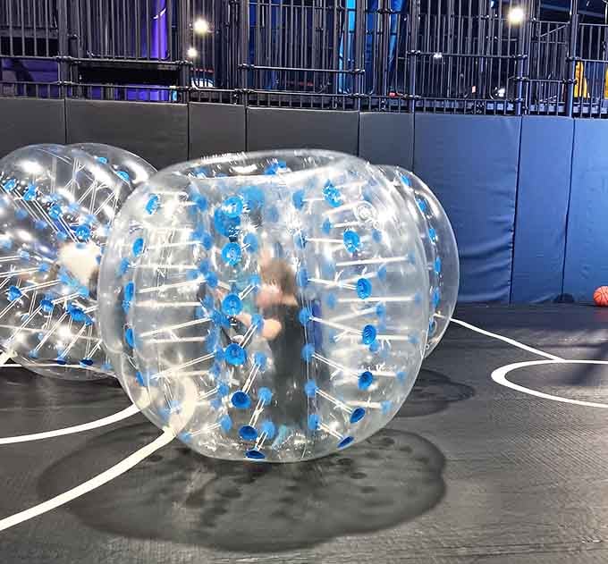 Inside a bumper ball, everyone is equally unstoppable and equally terrible at steering. Democracy in action.
