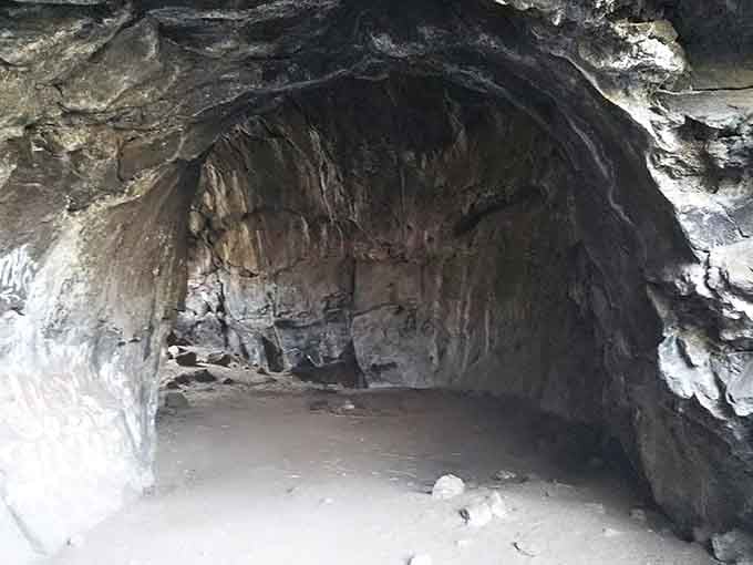 The smooth cave floor and towering walls create a natural cathedral that puts most architecture to shame.