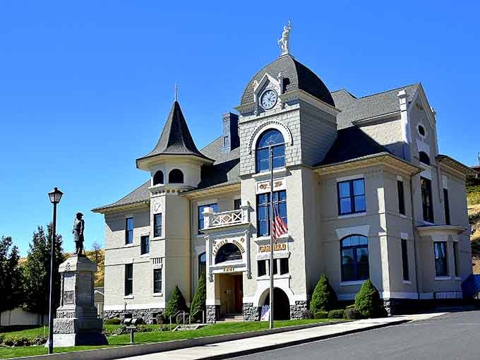Garfield County Courthouse looks like it wandered straight out of a European fairy tale and decided eastern Washington suited it just fine.