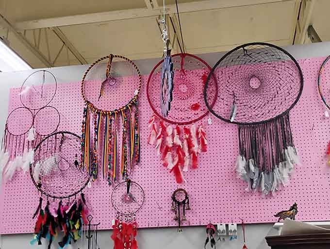 Handcrafted dreamcatchers bringing bohemian vibes to your space without requiring you to sell your actual dreams to afford them.