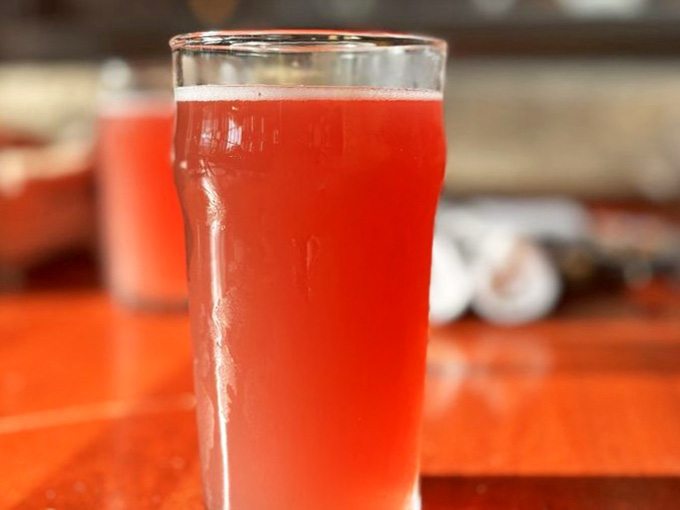 Pink, refreshing, and completely unapologetic, this blueberry pilsner is summer in a glass year-round.