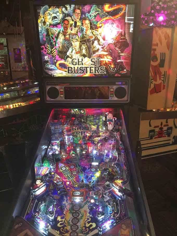 The Ghostbusters machine lights up like a Times Square billboard, and yes, it absolutely deserves this much attention.