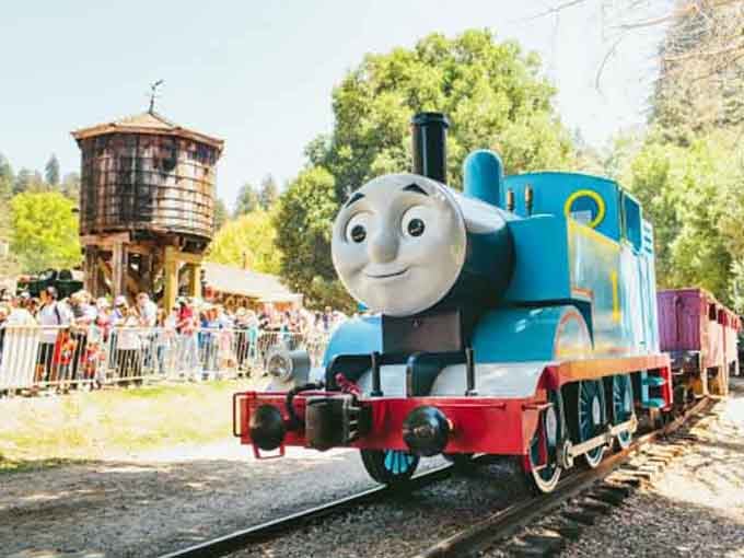 Thomas the Tank Engine showing up at Roaring Camp is basically the greatest crossover event in the history of train travel.
