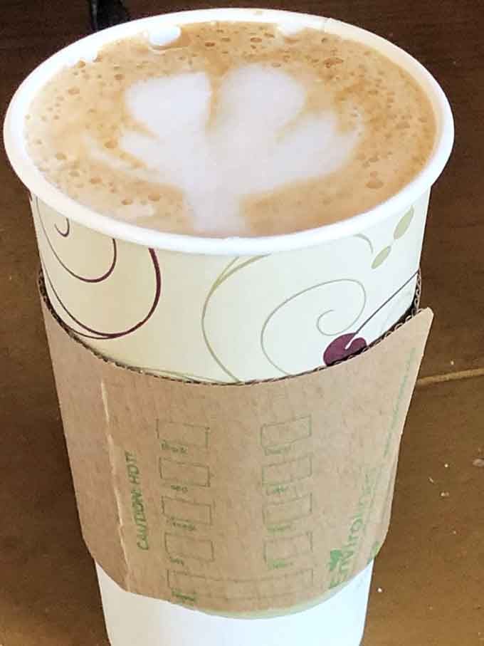 Latte art this pretty almost makes you feel guilty about drinking it. Almost.