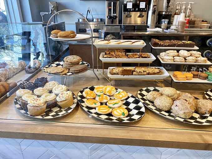 Cupcakes, scones, cookies, and bars all sharing one counter, proof that good things really do come in groups.