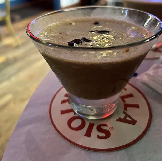 Creamy, chocolatey, and surprisingly sophisticated, proof that the Slippery Noodle Inn contains multitudes behind that weathered brick exterior.