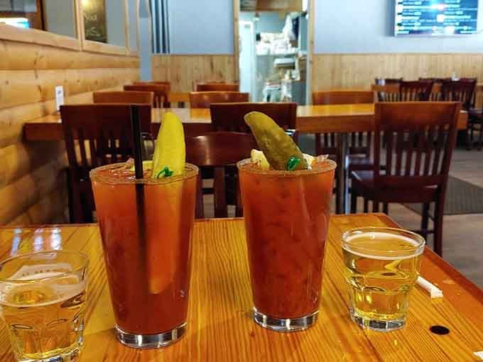 Two Bloody Marys walk into a BBQ joint and immediately feel right at home.