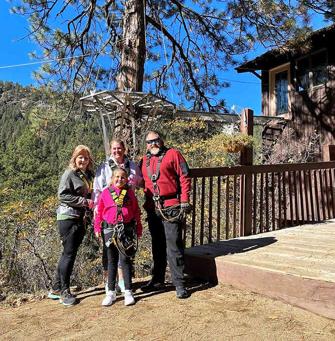Post-adventure smiles that say "we survived" louder than any participation trophy ever could for this crew.