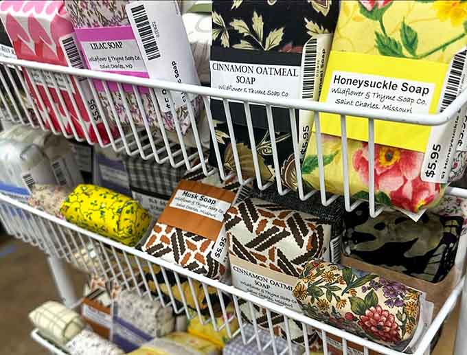 Locally made bar soaps from Wildflower and Thyme Soap Co. in Saint Charles, Missouri, because your shower deserves something special too.
