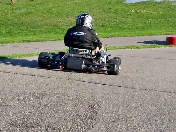 Low to the ground, engine singing, this driver looks like they've found their happy place somewhere between turns two and three.