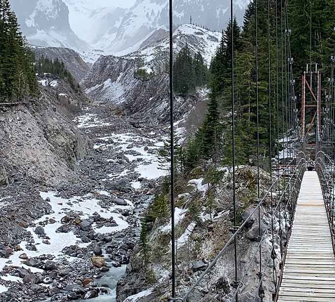 Winter transforms the crossing into something from a fantasy novel, minus the dragons but equally dramatic.