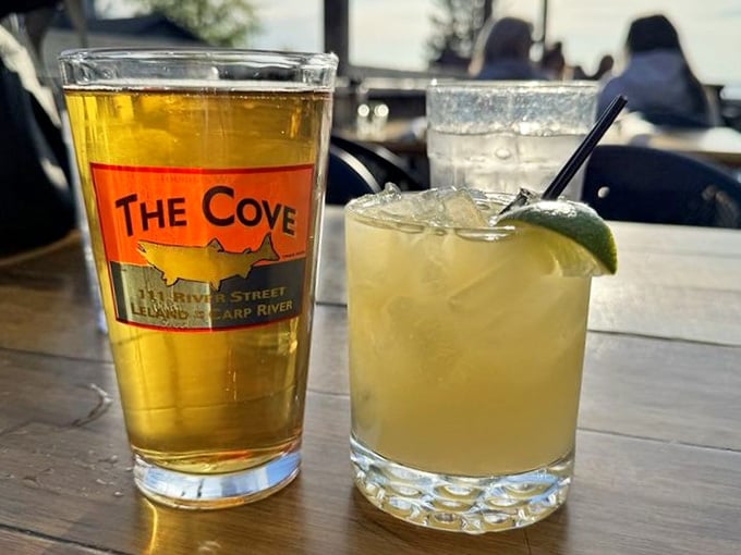 Cold beer and a citrusy cocktail on the deck make you wonder why you ever drink indoors.