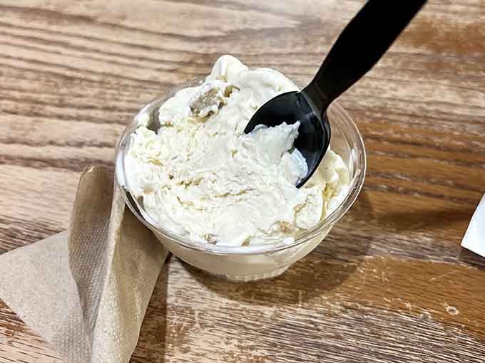 Homemade ice cream so thick and creamy, a spoon standing upright in it wouldn't surprise anyone.