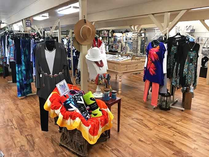The clothing boutique upstairs offers everything from casual wear to statement pieces, because why not refresh your wardrobe while candle shopping?