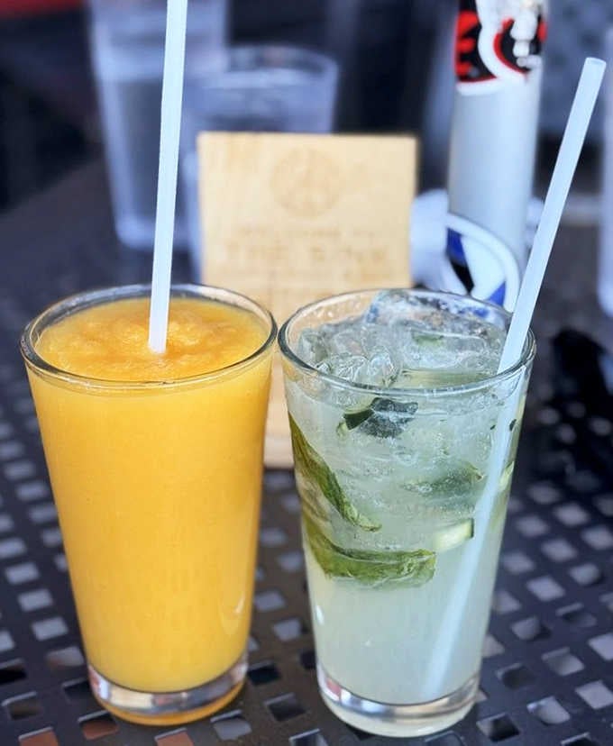 Bright, cold, and refreshing. These drinks on The Sink's patio are exactly what a Colorado afternoon calls for.