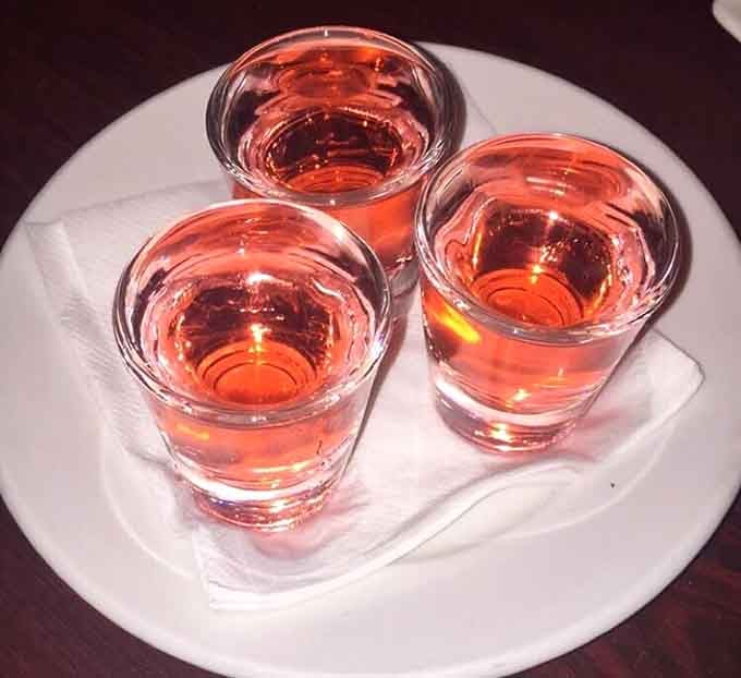 Three little glasses of pure fun, lined up and ready to make your evening considerably more interesting.