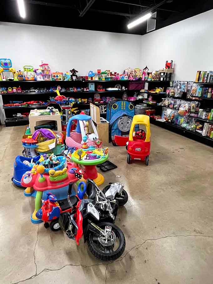Toys and ride-ons ready for their next adventure, making childhood magic affordable for another generation of kids.