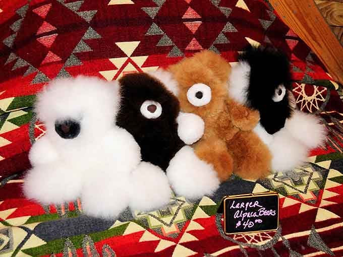 Handmade alpaca bear plushies that are almost too cute to take home. Almost. You're definitely taking one home.