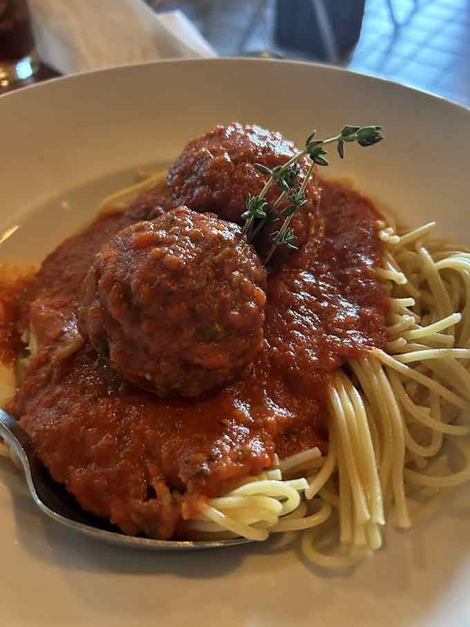 Spaghetti and meatballs: the dish that never goes out of style, no matter what decade you're in.