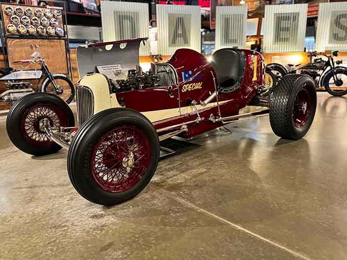 Labeled "Special" and meaning every letter of it, this burgundy dirt track racer looks ready to lap the competition right now.