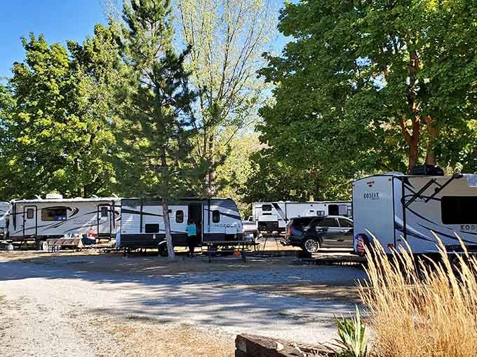 RV sites prove you can enjoy modern conveniences while still pretending you're roughing it in the wilderness.
