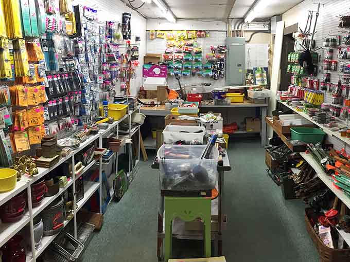 Incense sticks, garden tools, hardware odds and ends, this booth has everything your junk drawer wishes it could be.