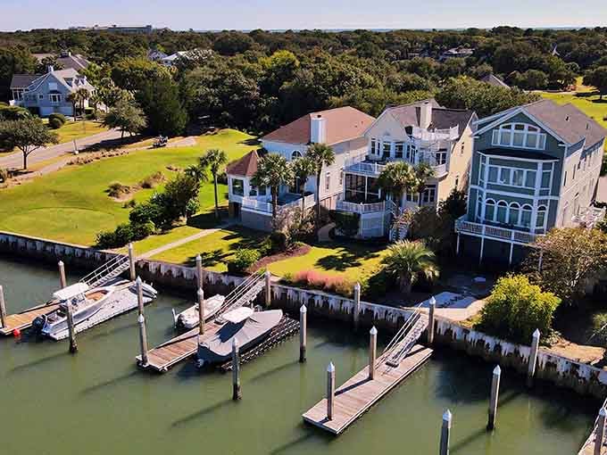 Waterfront living at Isle of Palms, where your backyard is a boat dock and your commute involves a golf cart.