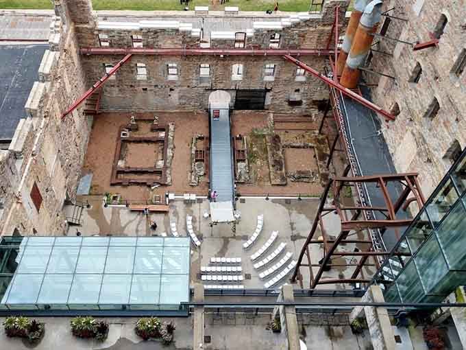 Looking straight down into these ancient stone ruins, you realize Minneapolis was once the bread basket of the entire world.