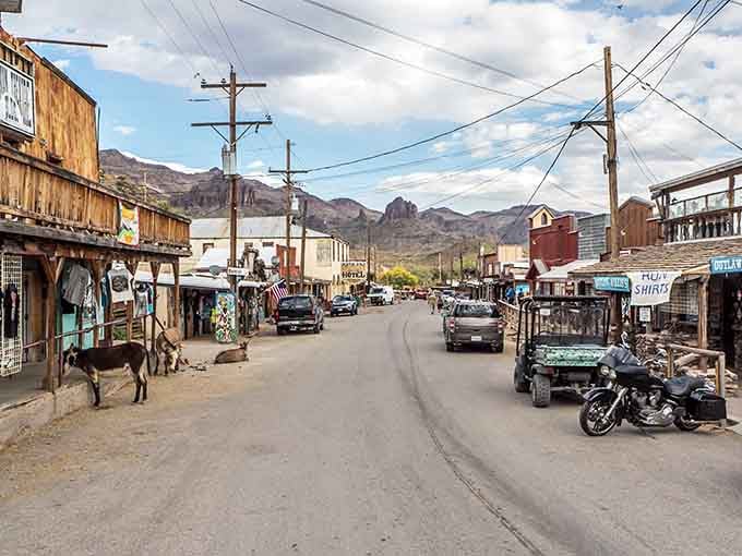 Wild burros casually sharing the road with motorcycles and trucks &mdash; only in Oatman does that sentence make perfect sense.