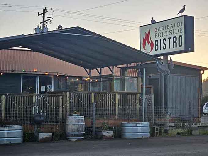 String lights, wine barrels, and a harbor sunset make this bistro feel like a coastal dream.