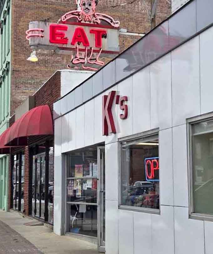 When the neon glows pink against the brick and the "OPEN" sign flickers on, K's is calling your name.
