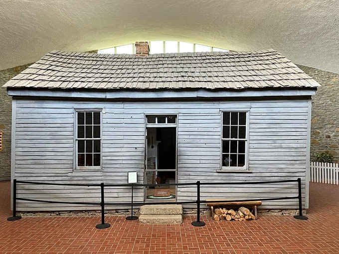 Standing before this humble two-room cabin preserved indoors, you realize greatness really does come from the most unexpected small beginnings.