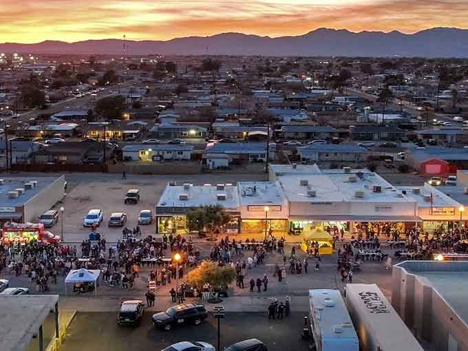 When a Ridgecrest sunset turns the whole sky amber and hundreds gather downtown, you realize community is alive and well.