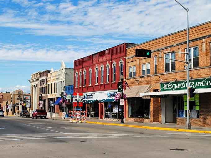 Viroqua's brick storefronts stretch down the block like a well-worn novel, every facade another chapter of Midwest character.