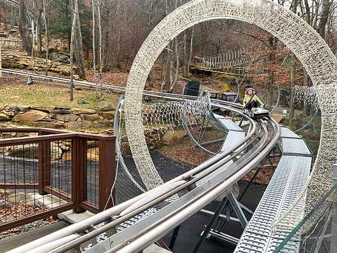 Those loops and turns wind down the mountainside like a roller coaster designed by Mother Nature herself.