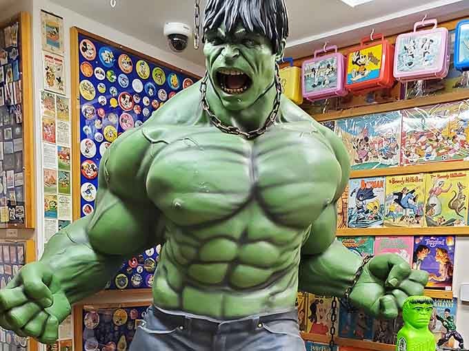 The Incredible Hulk dares you to stay calm surrounded by this much incredible pop culture history.