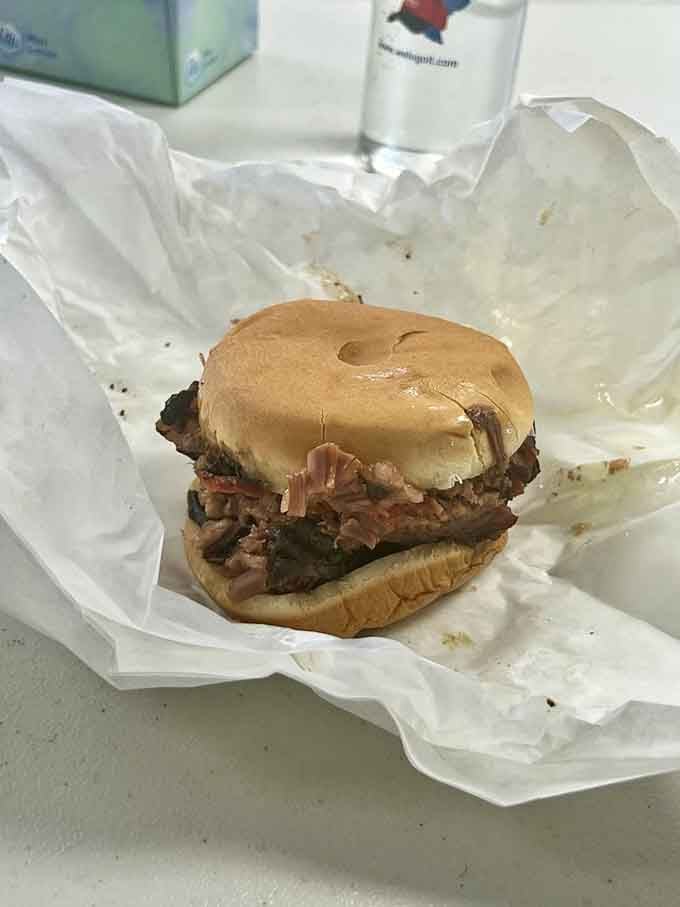 Smoky, tender brisket tucked into a soft bun and wrapped in butcher paper, simple, honest, and absolutely impossible to put down.