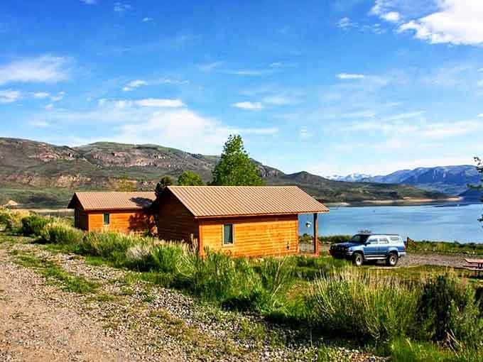 Waterfront cabins near Blue Mesa Reservoir. Waking up to this view should be mandatory.