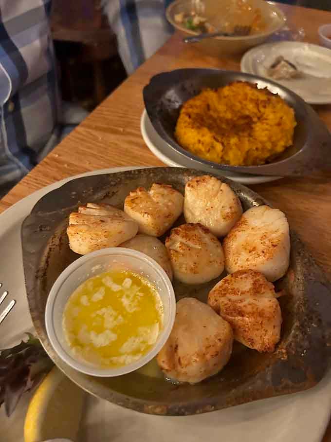 Seared scallops served on a sizzling stone plate. Elegant enough for a special occasion, comfortable enough for a Tuesday.
