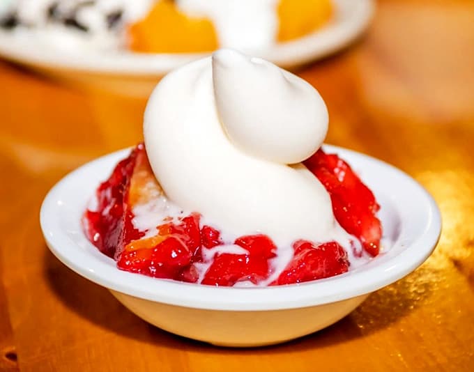 Strawberries and cream so cheerful and bright, it's basically sunshine served in a bowl.