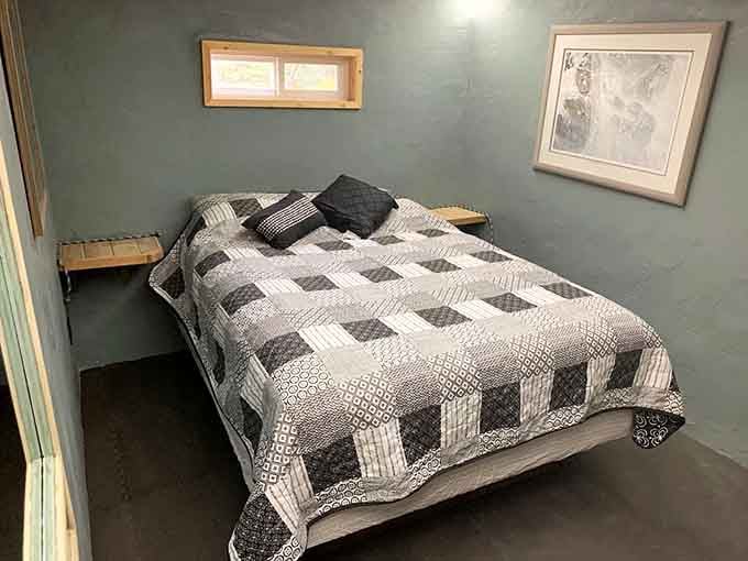 Sleep under exposed beams and beside ancient rock, living your best Fred Flintstone life with better mattresses.