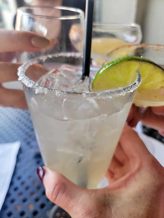 A perfectly salted rim and fresh lime mean this margarita takes its tequila responsibilities very seriously.