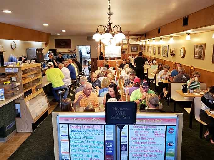 A full house at Charlie's on any given day. When a place is this good, people show up.