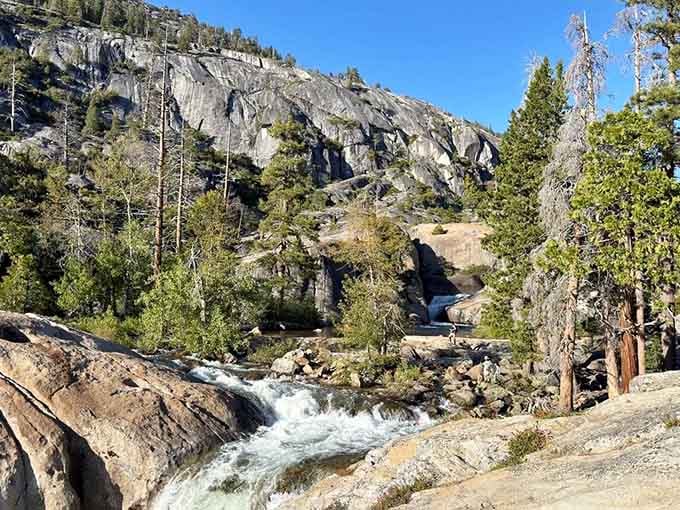 Early season whitewater reminds you that timing matters when visiting, unless you enjoy swimming in washing machine conditions.