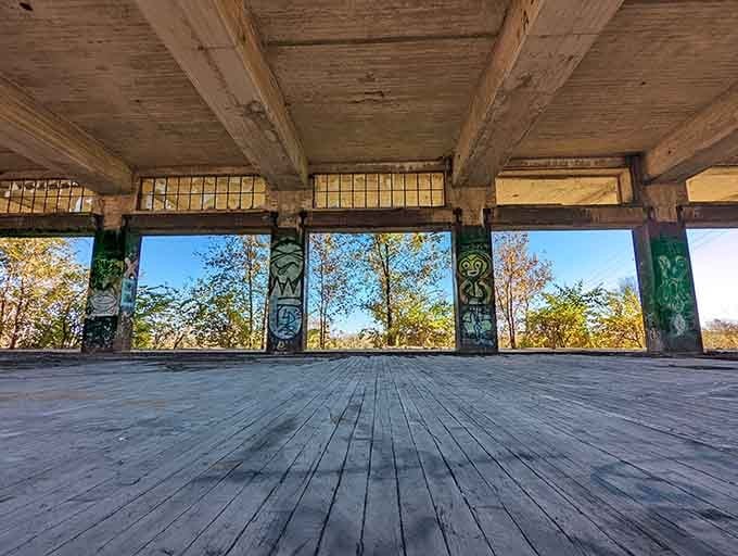 These weathered wooden floors have supported more weight than your uncle's favorite recliner during football season.