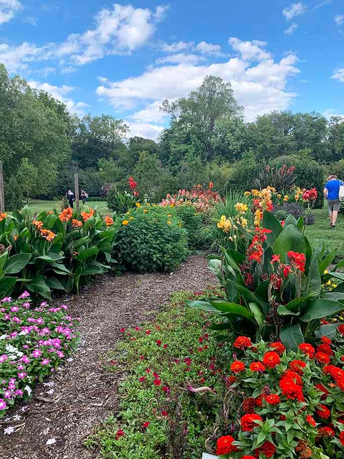 Visitors discovering that sometimes the best things in life really are free and full of flowers.