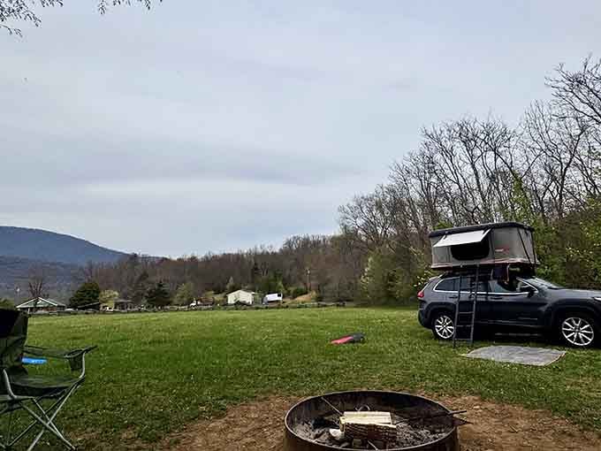 Every campsite has its own fire pit and a mountain view that no interior decorator could ever replicate. Pack the marshmallows.