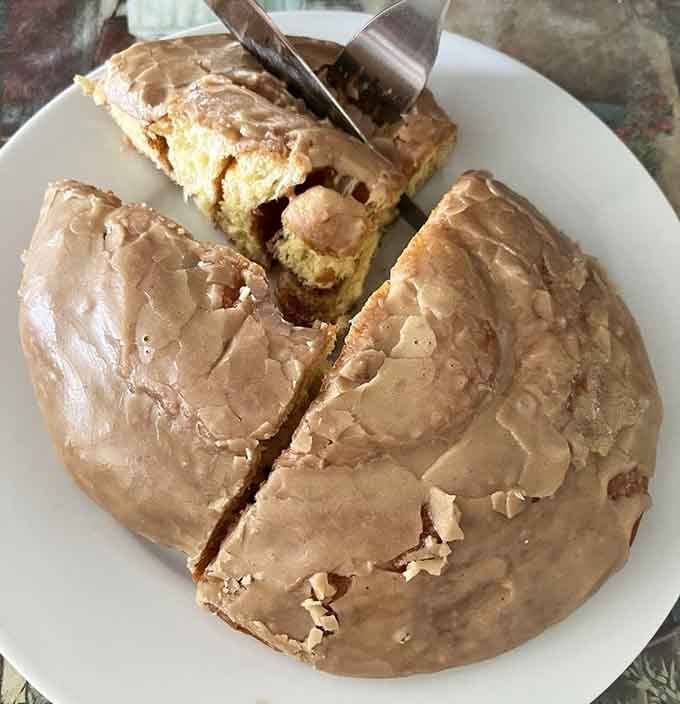 That maple cinnamon bun from Dom Bakeries is the kind of pastry that makes you cancel your plans.